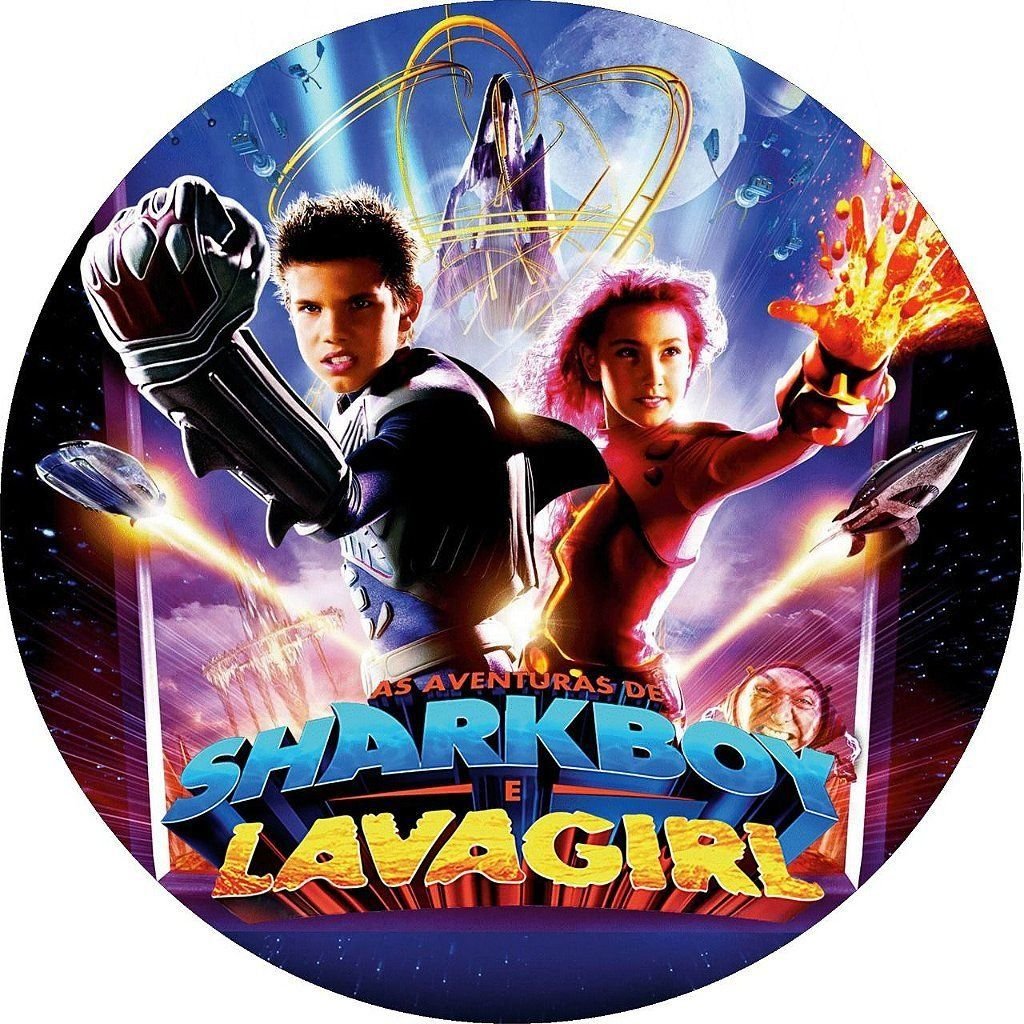 Painel Redondo Tecido Sublimado 3D SharkBoy