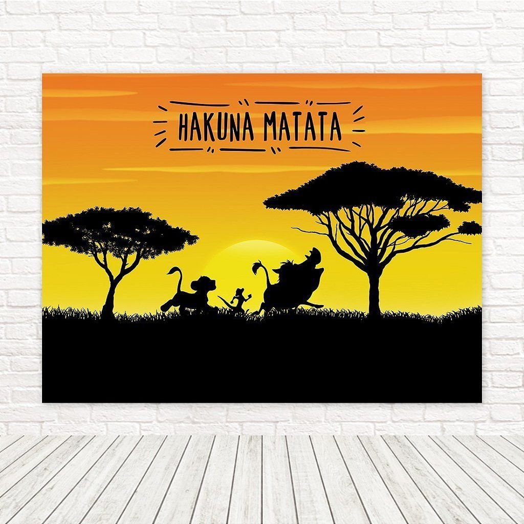 Painel Retangular Tecido Sublimado 3D Rei Leão