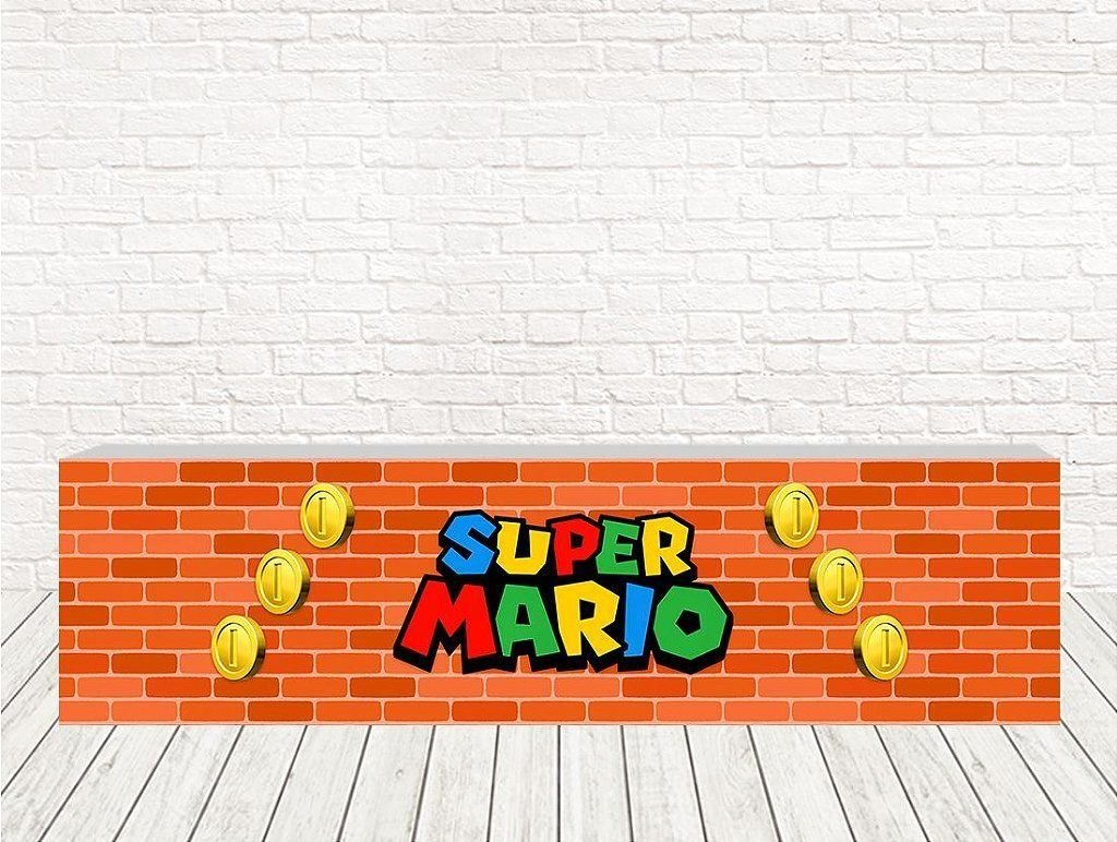 Saia de Mesa Tecido Sublimado Mario