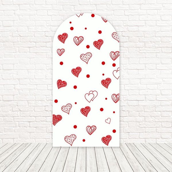Painel Romano Sublimado 3D Corações