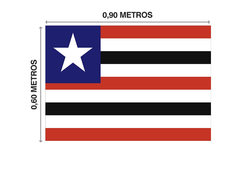 Bandeira Dupla Face 0,90x0,60 Tecido Sublimado Estado Maranhão